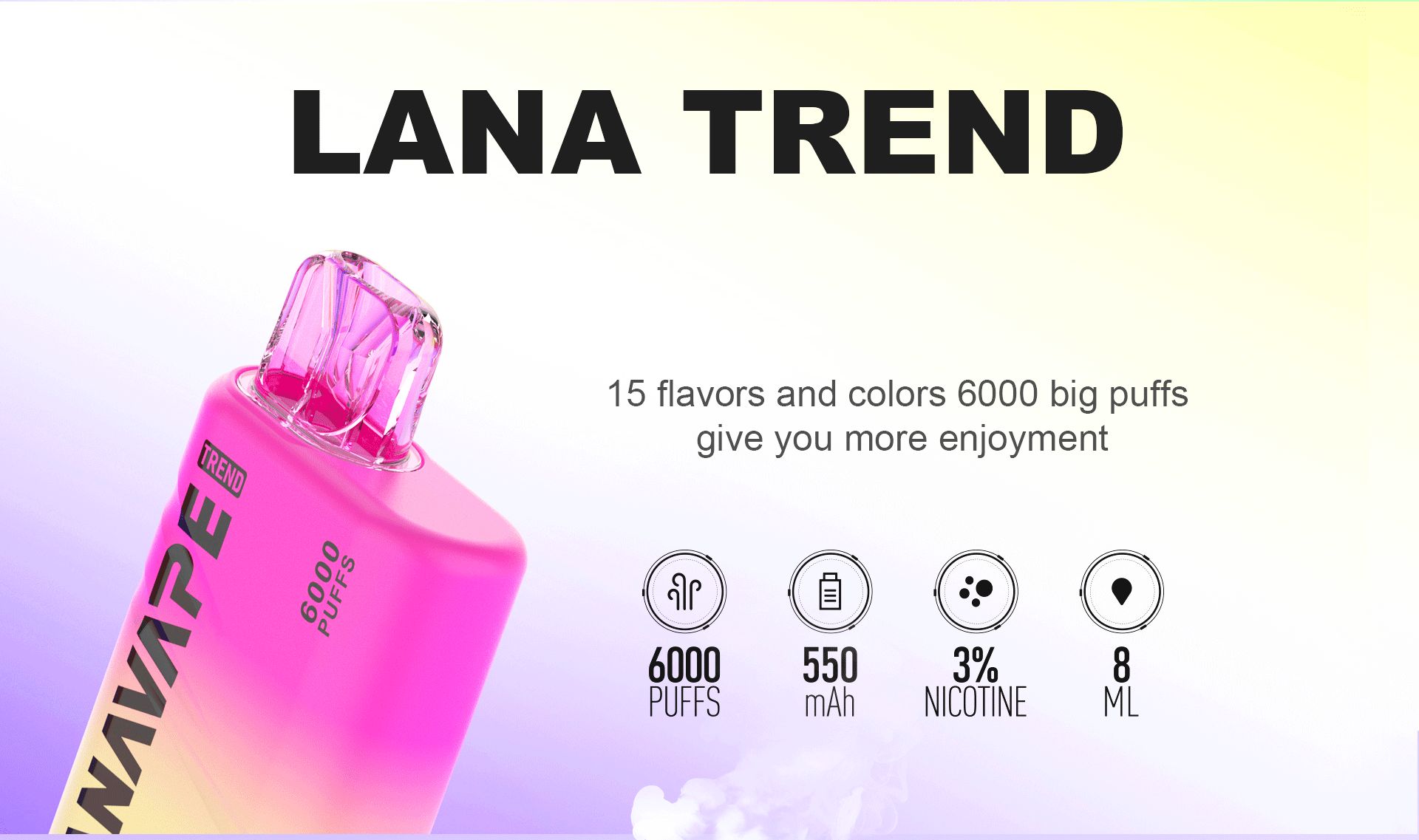 TREND 6000 PUFFS - DISPOSABLE VAPE - LANAVAPE